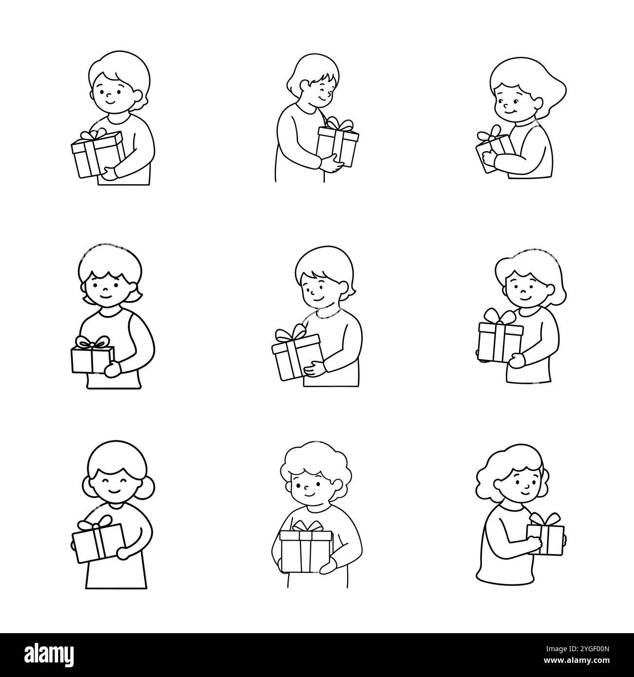 Boy girl gift boxes Stock Vector Images - Alamy