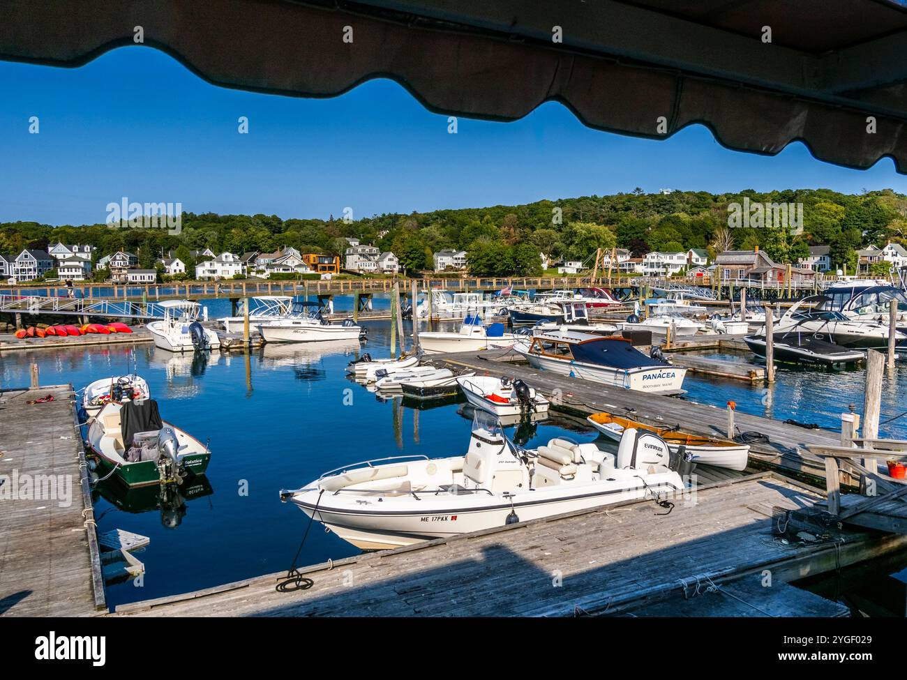 Coastal tourist town of Boothbay Harbor Maine Stock Photo - Alamy