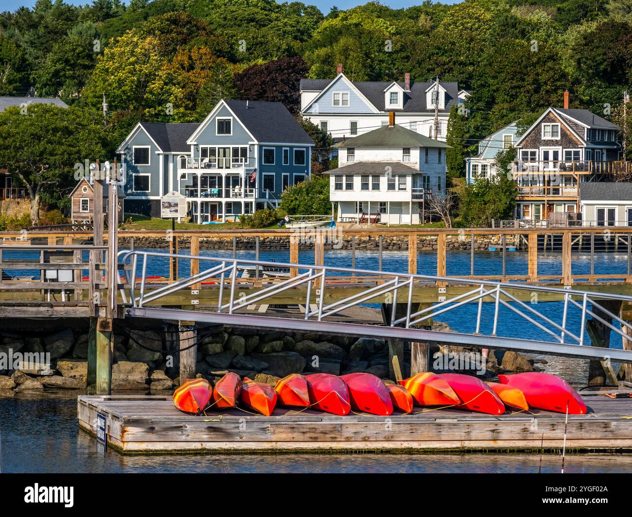 Coastal tourist town of Boothbay Harbor Maine Stock Photo - Alamy