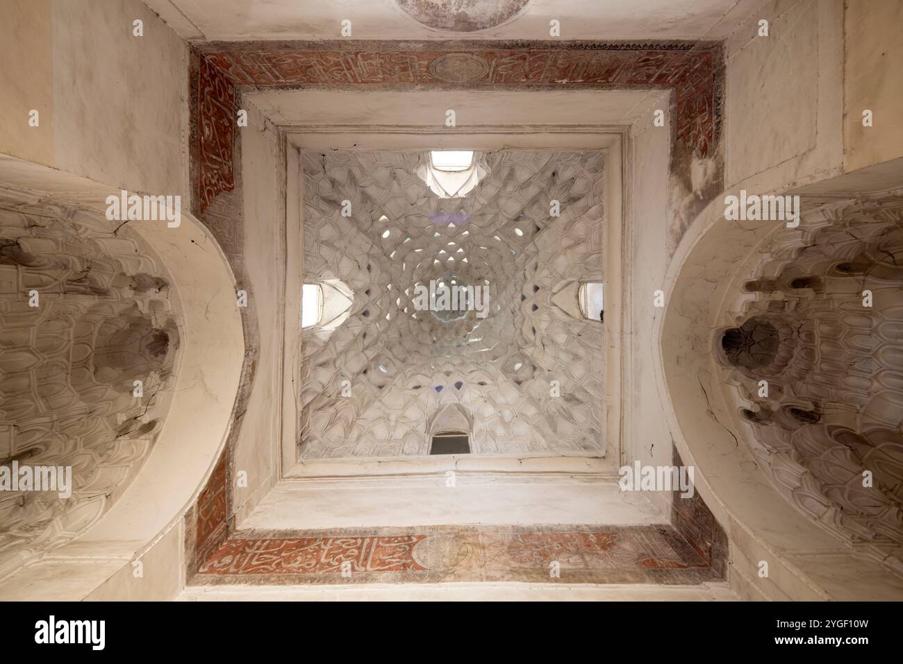 muqarnas dome of vestibule, Hospital of Nur al-Din, Damascus Stock ...