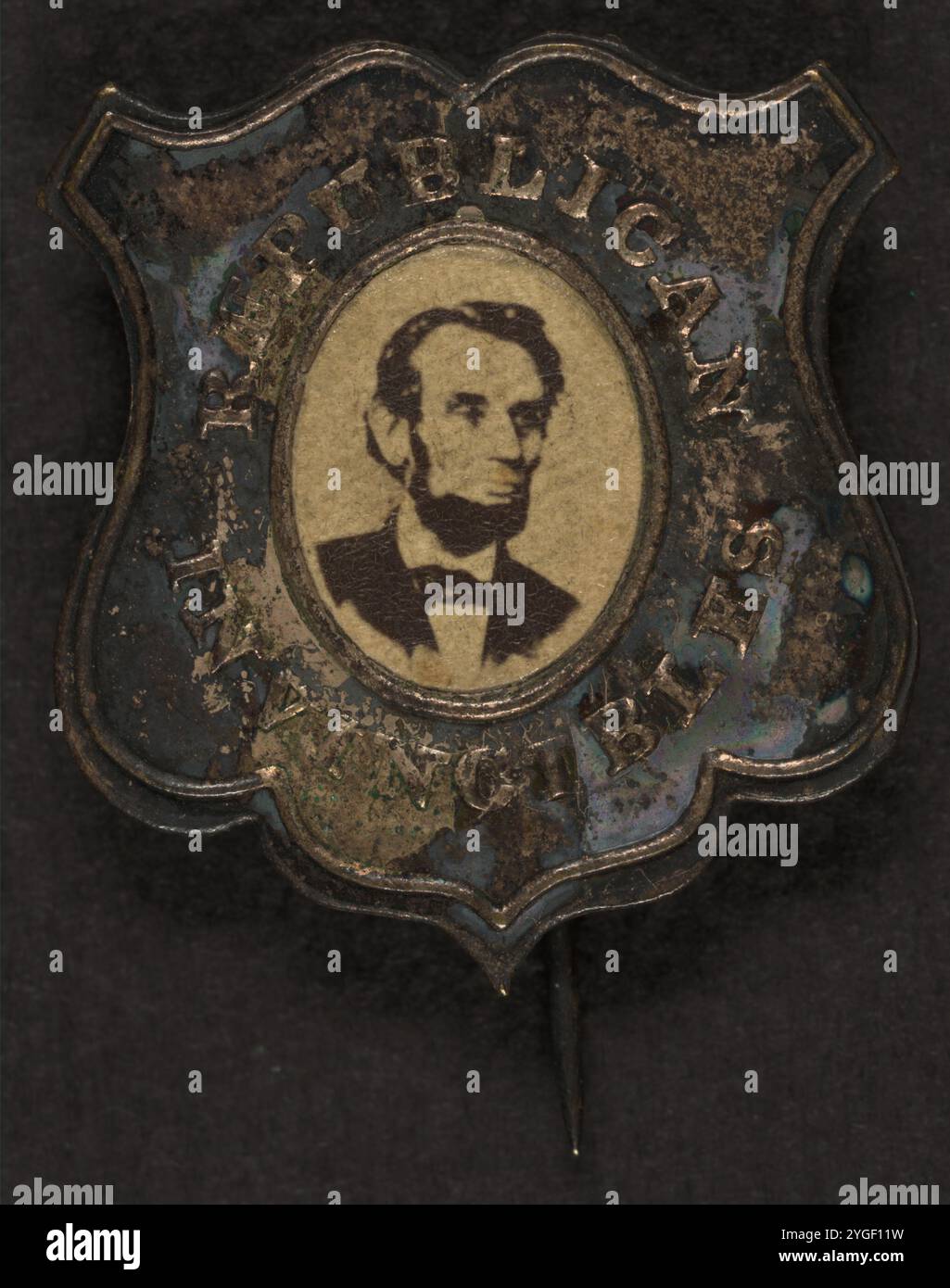 Political campaign button for 1864 presidential election showing bust ...