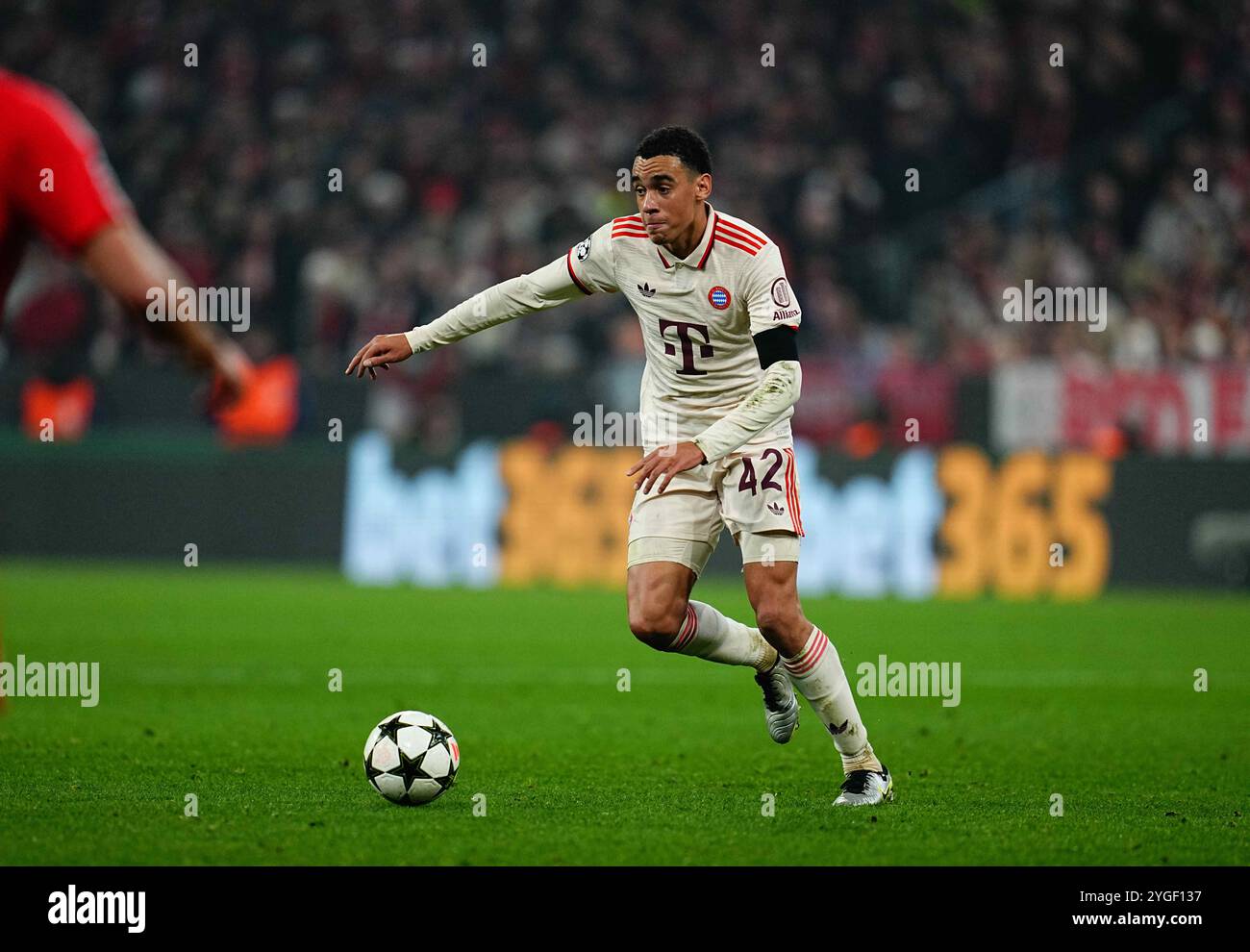 Allianz Areana, Munich, Germany. 06th Nov, 2024. Jamal Musiala of ...