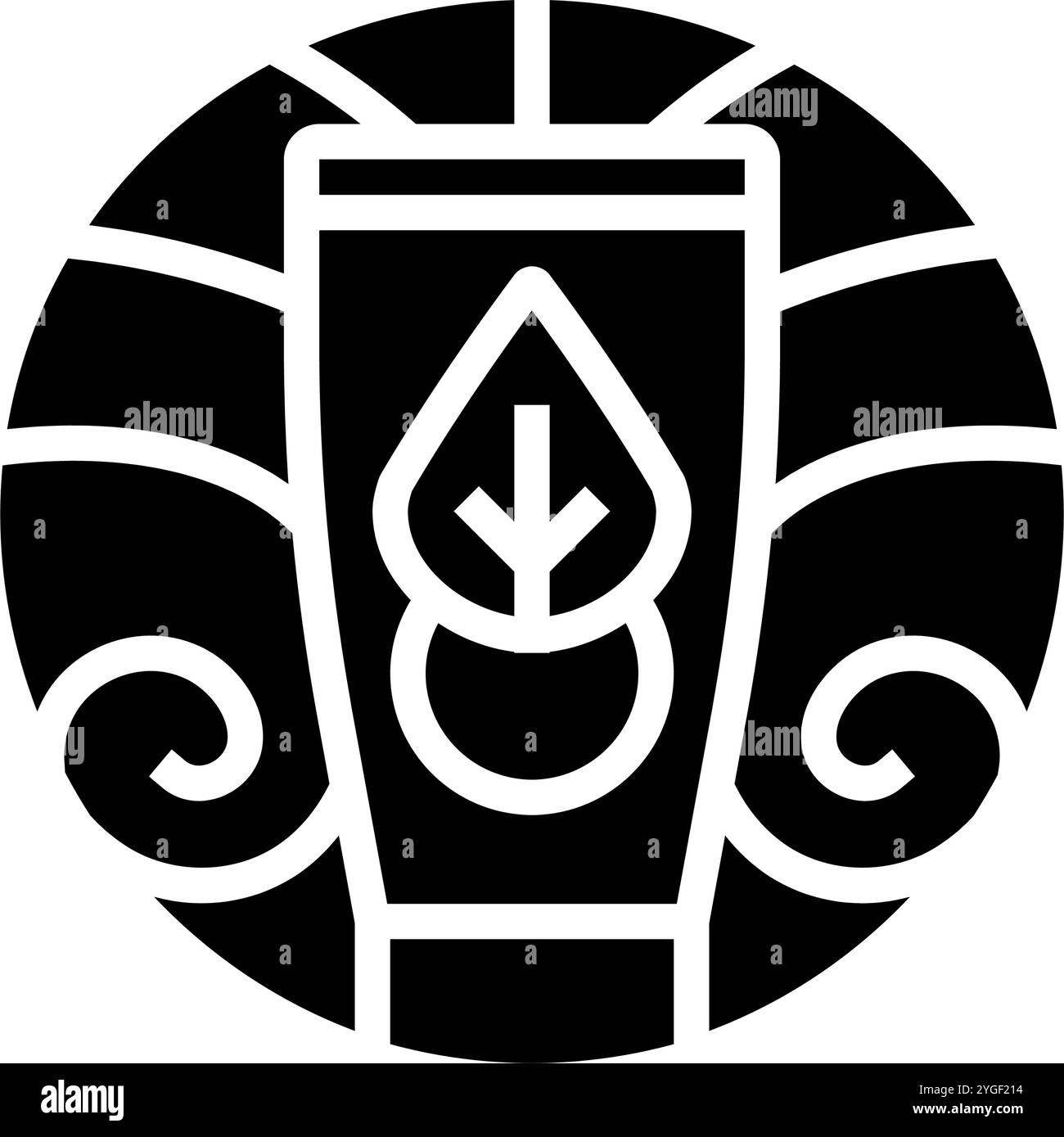 herbal paste ayurveda glyph icon vector illustration Stock Vector Image ...