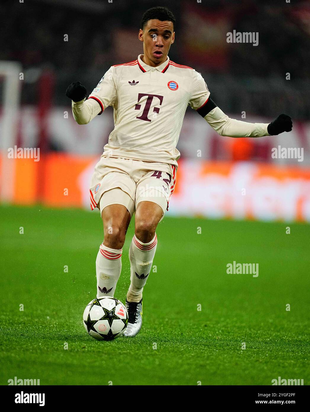Allianz Areana, Munich, Germany. 06th Nov, 2024. Jamal Musiala of ...
