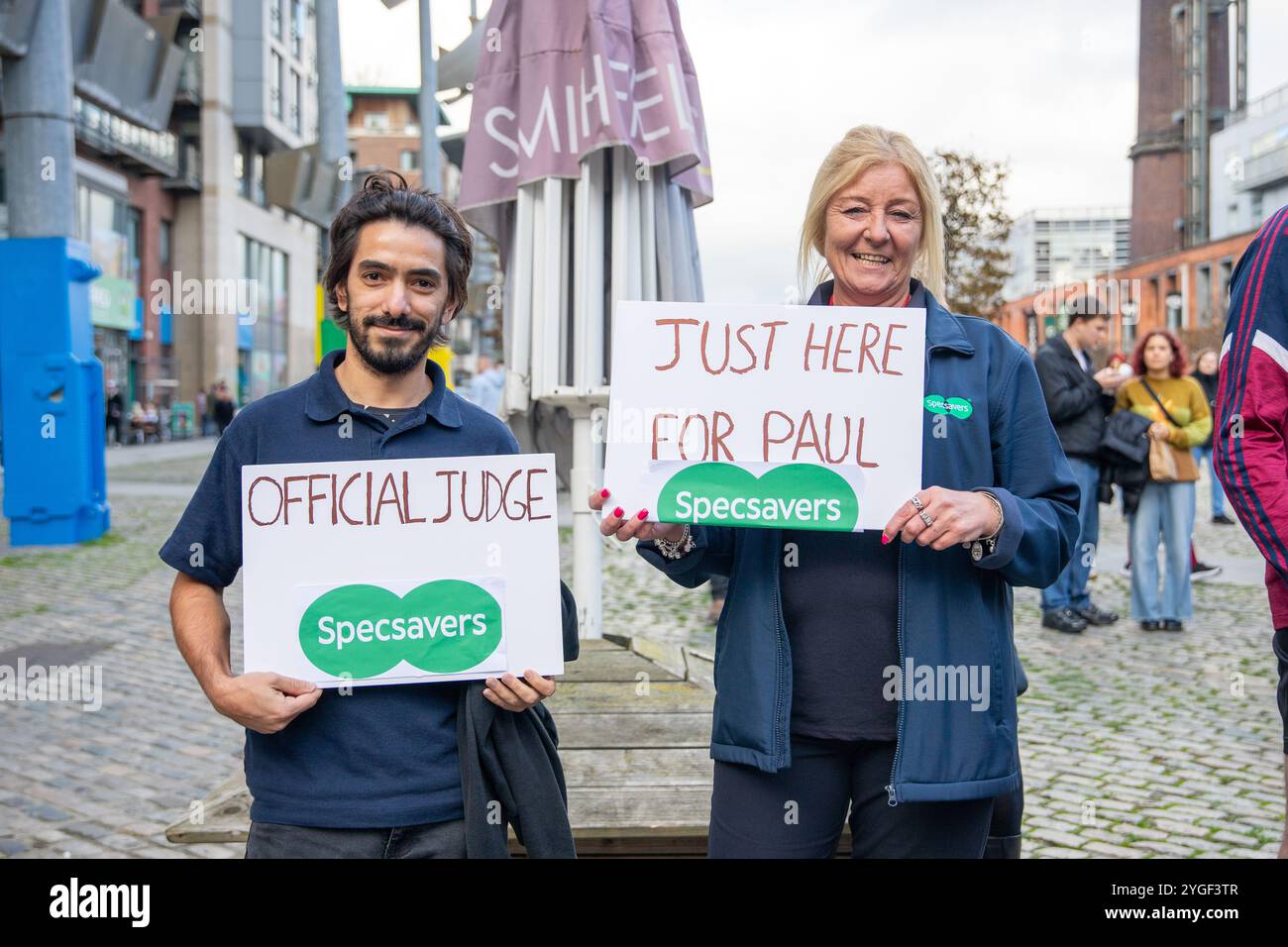 Smithfield, Dublin, Ireland - November 7, 2024. Crowds gather in ...