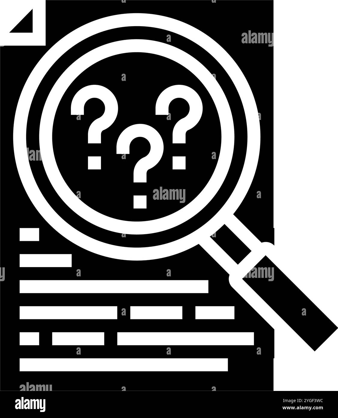document review corporate law glyph icon vector illustration Stock ...