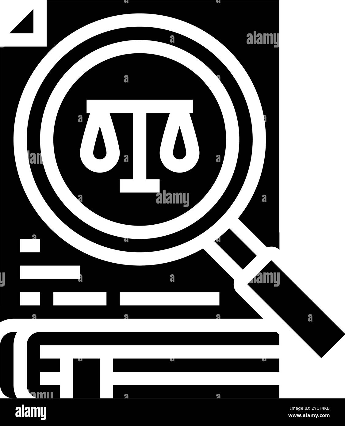 legal research corporate law glyph icon vector illustration Stock ...