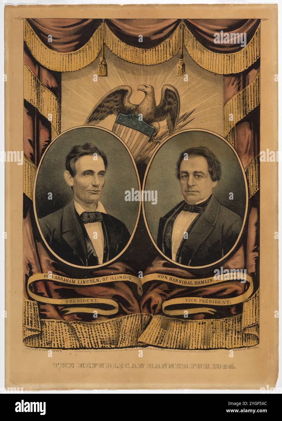Republican Banner for 1860 Stock Photo - Alamy