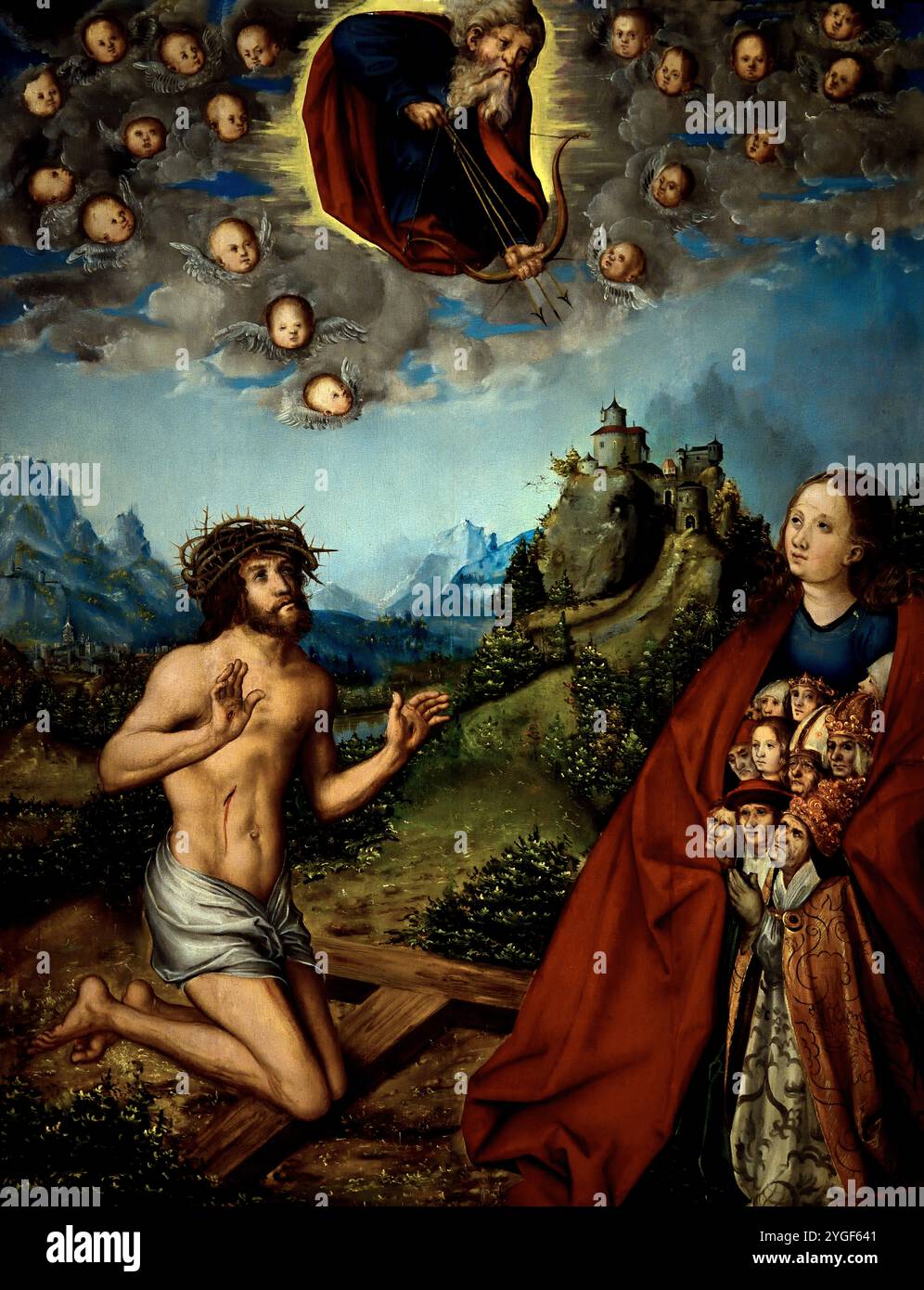 Double Intercession: Christ and the Virgin Interceding for Humanity before God the Father 1516 ...