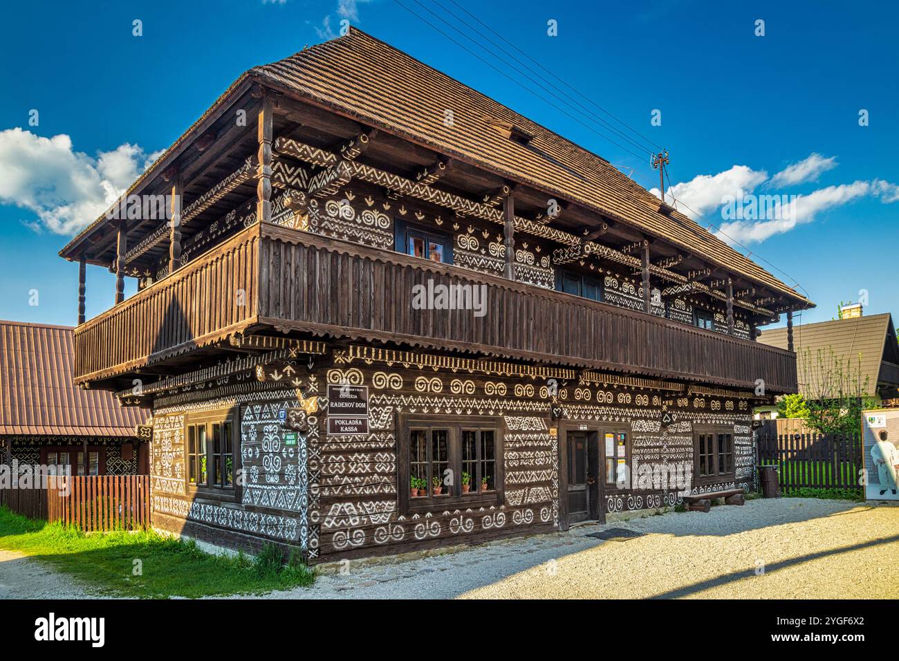 CICMANY, SLOVAKIA - MAY 25, 2019: Folk architecture of Cicmany village ...