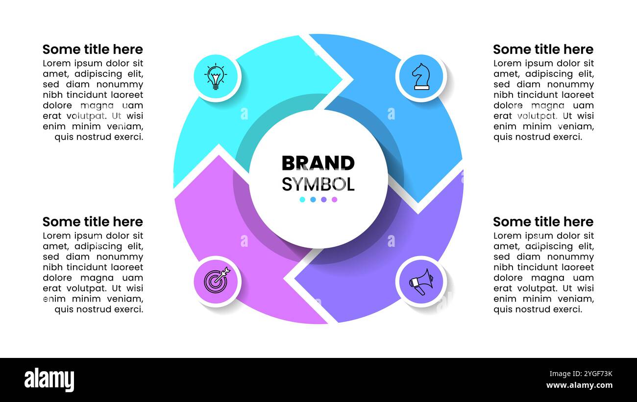 Infographic template with icons and 4 options or steps. Loop. Can be ...