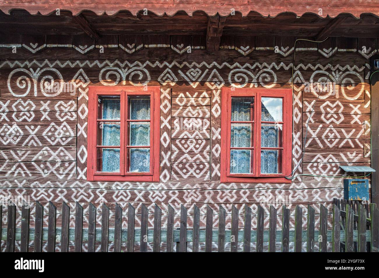 CICMANY, SLOVAKIA - MAY 25, 2019: Folk architecture of Cicmany village ...
