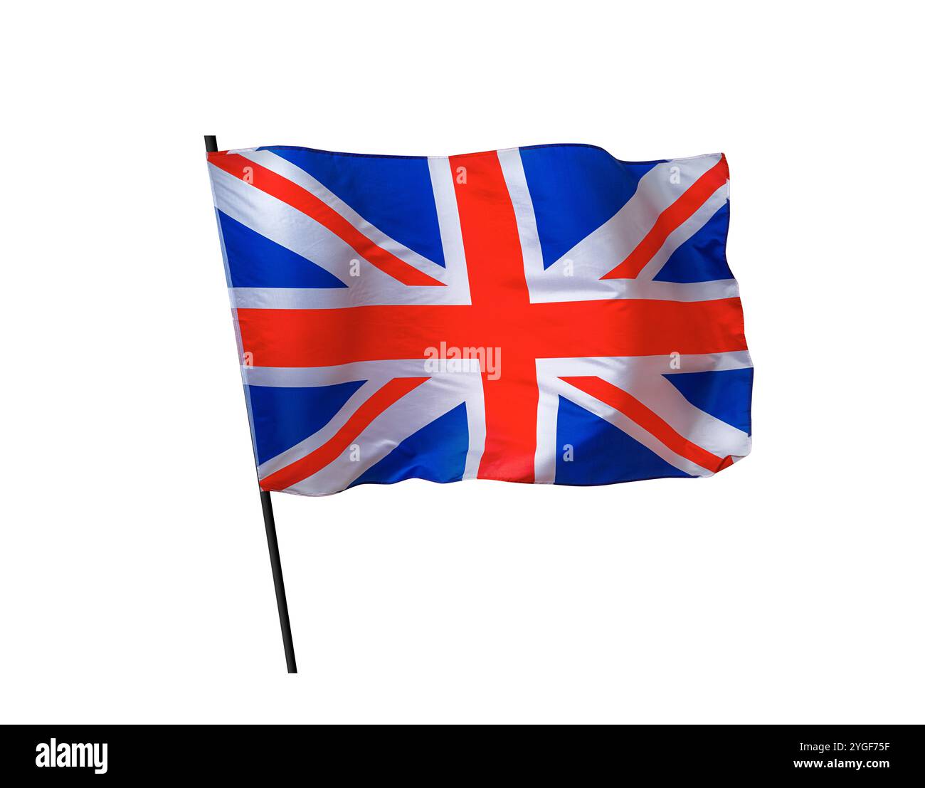 British flag isolated on white background Stock Photo - Alamy