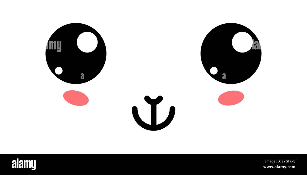 Kawaii happy wink facial expression hi-res stock photography and images ...