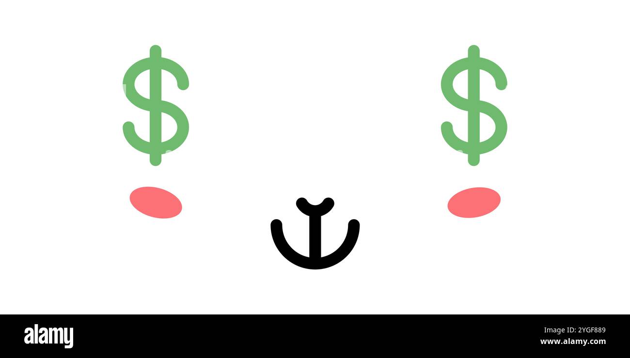 Sad face dollar character hi-res stock photography and images - Alamy