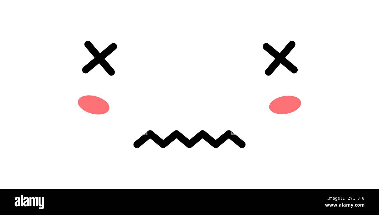 Dead Cute Kawaii Icon Stock Vector Image & Art - Alamy