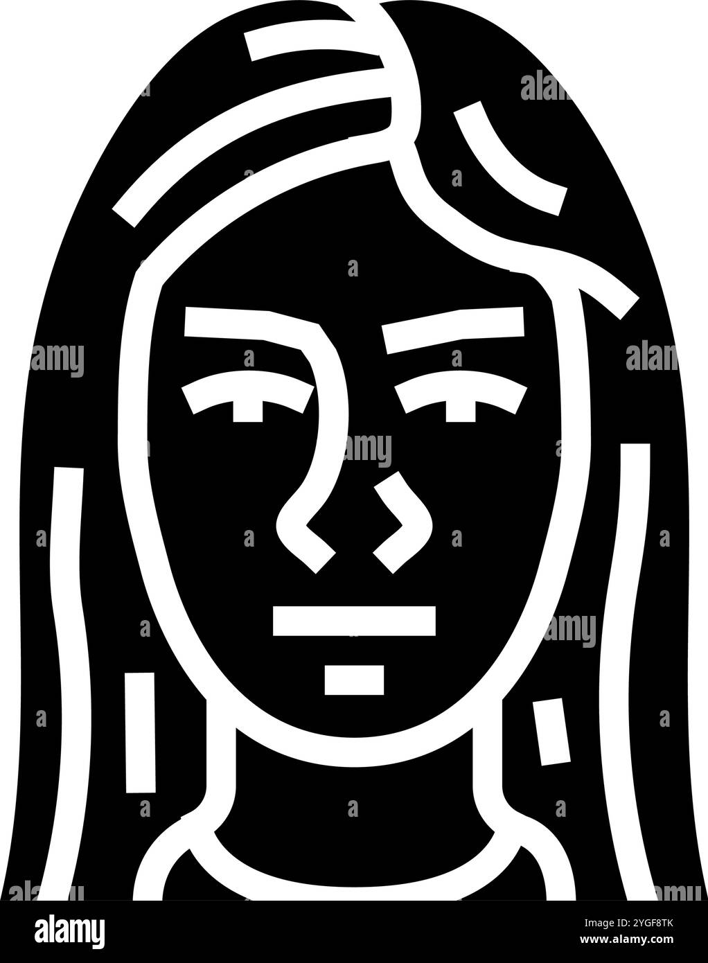 determination woman expression glyph icon vector illustration Stock Vector Image & Art - Alamy