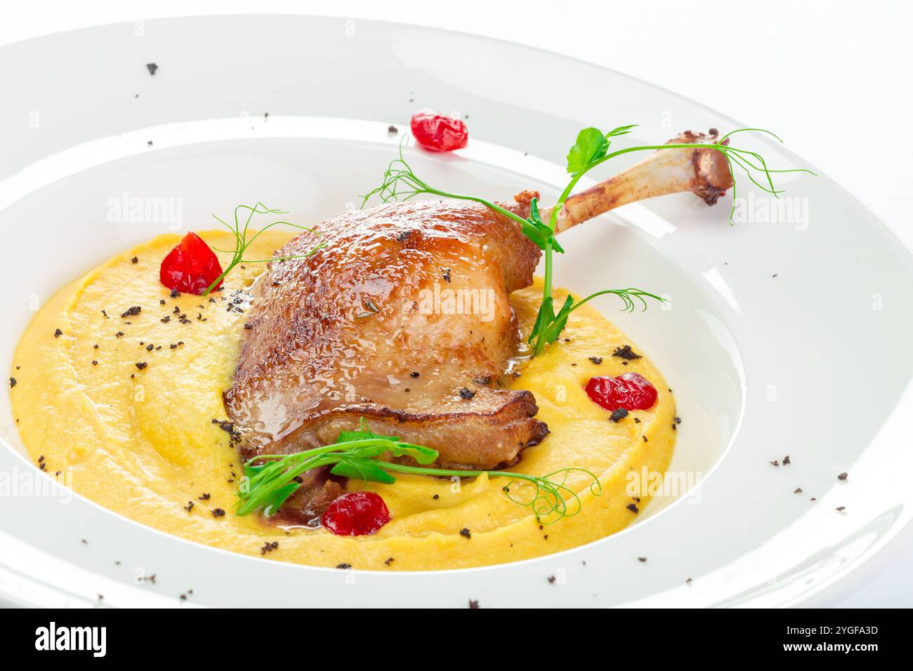 Roasted duck leg Stock Photo - Alamy