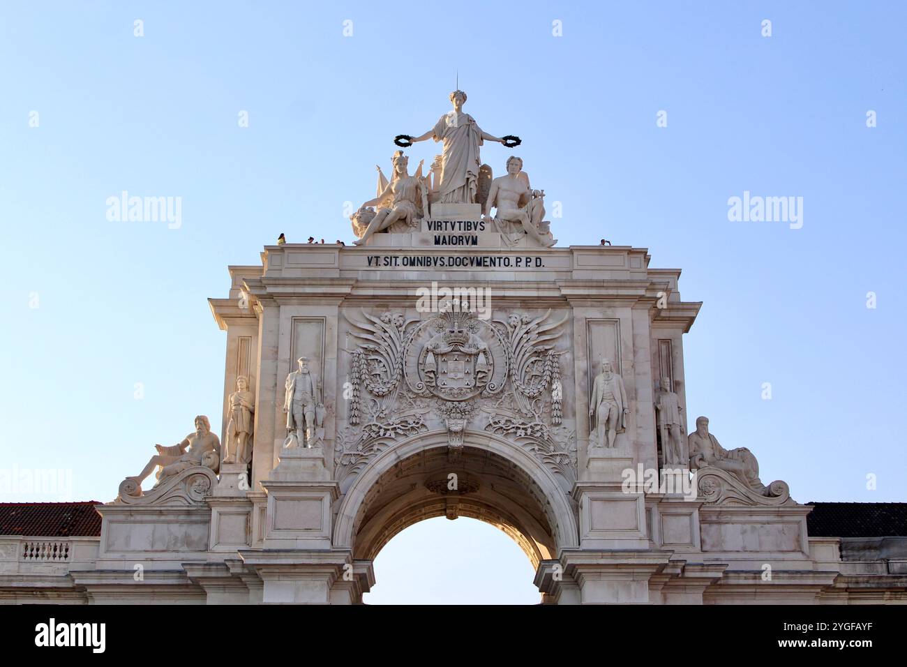 Iconic Arco de Rua Augusta in old town Lisbon, Portugal. High quality ...