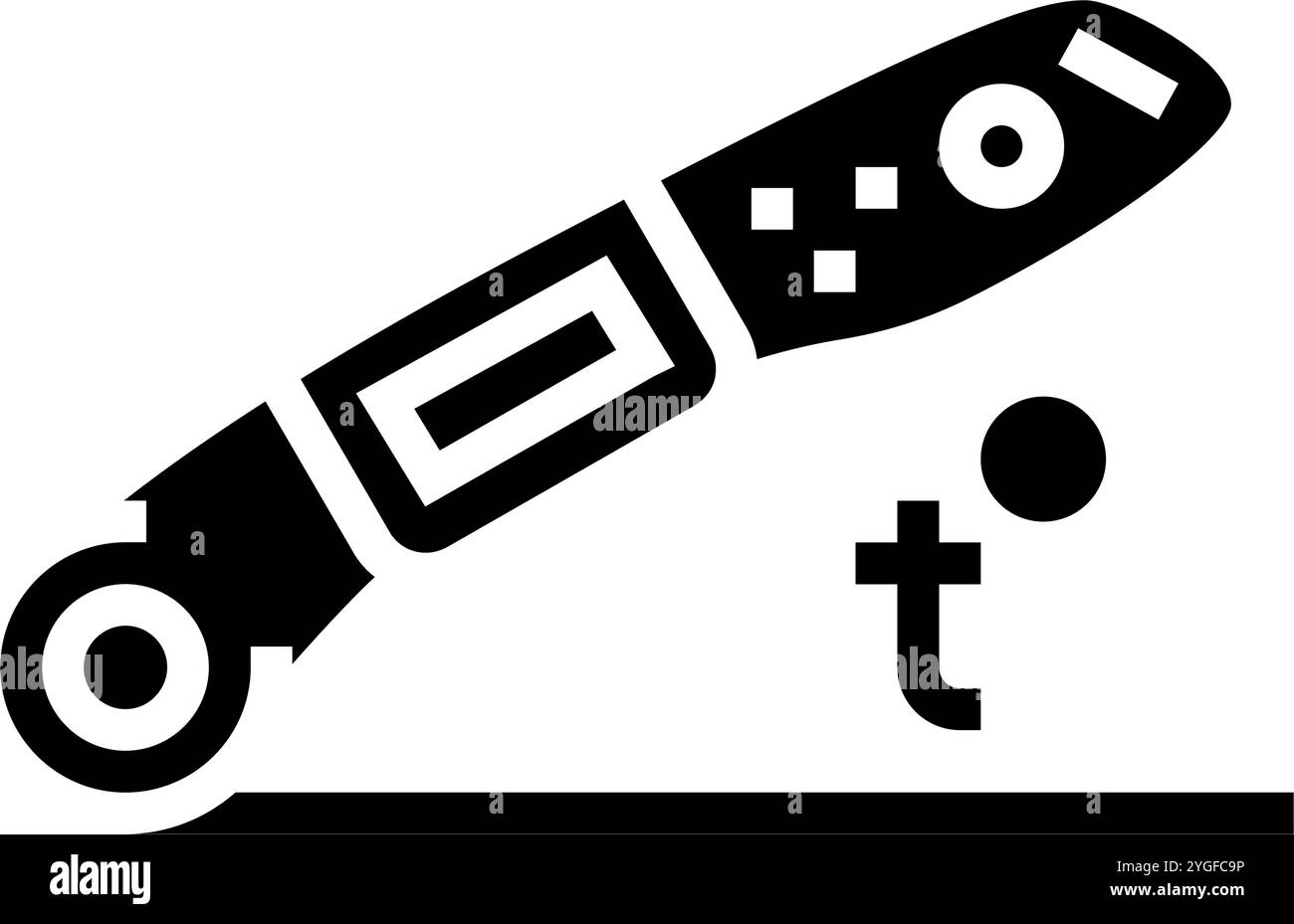 food thermometer safety glyph icon vector illustration Stock Vector ...