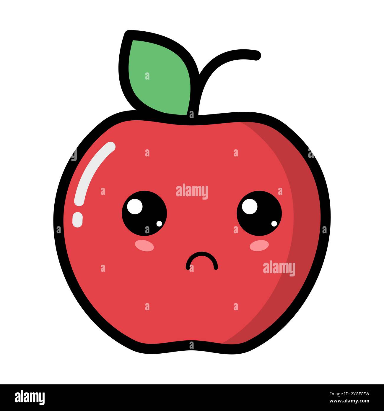Apple fruit character kawaii Stock Vector Images - Alamy