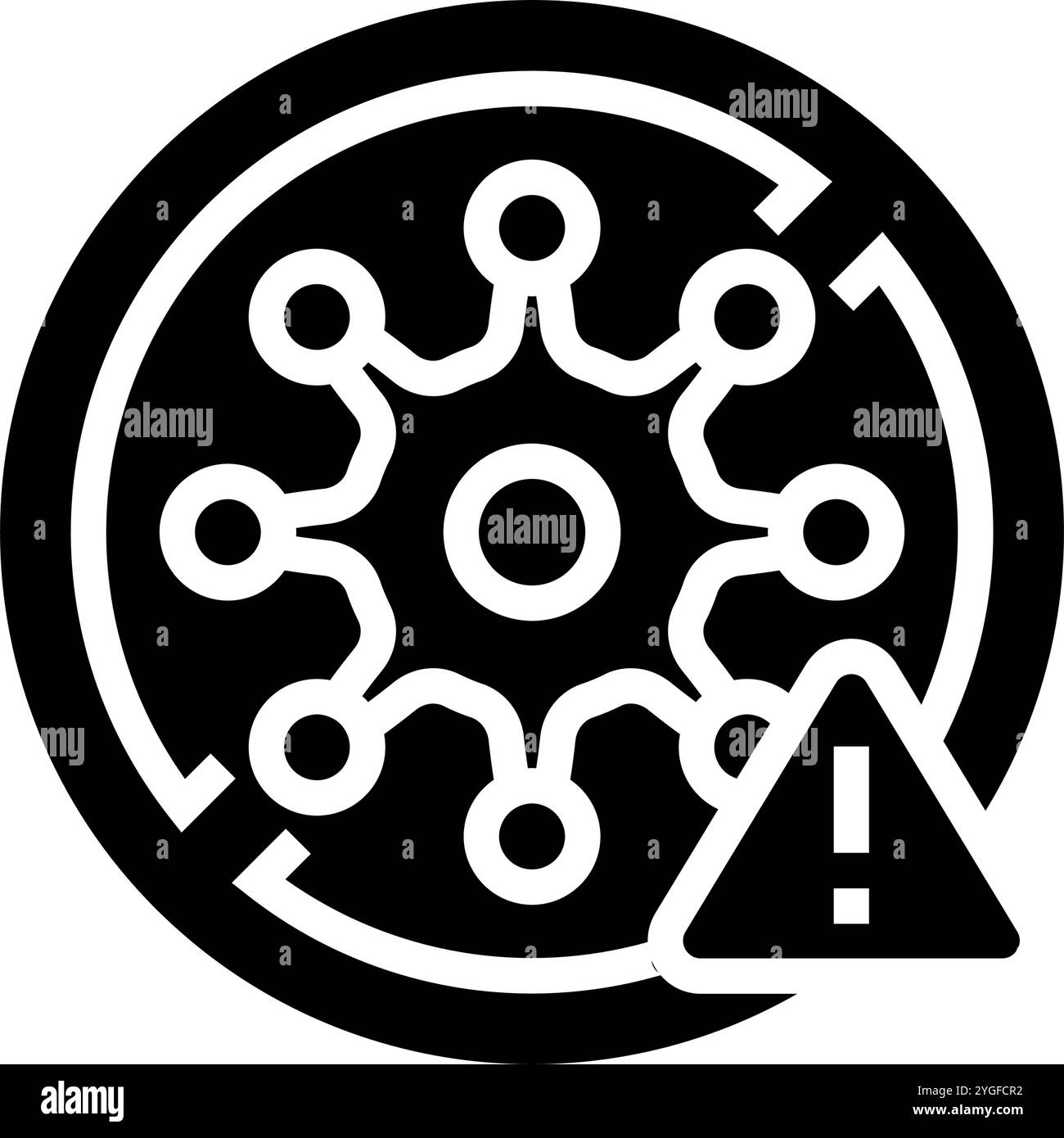 cross contamination prevention glyph icon vector illustration Stock ...