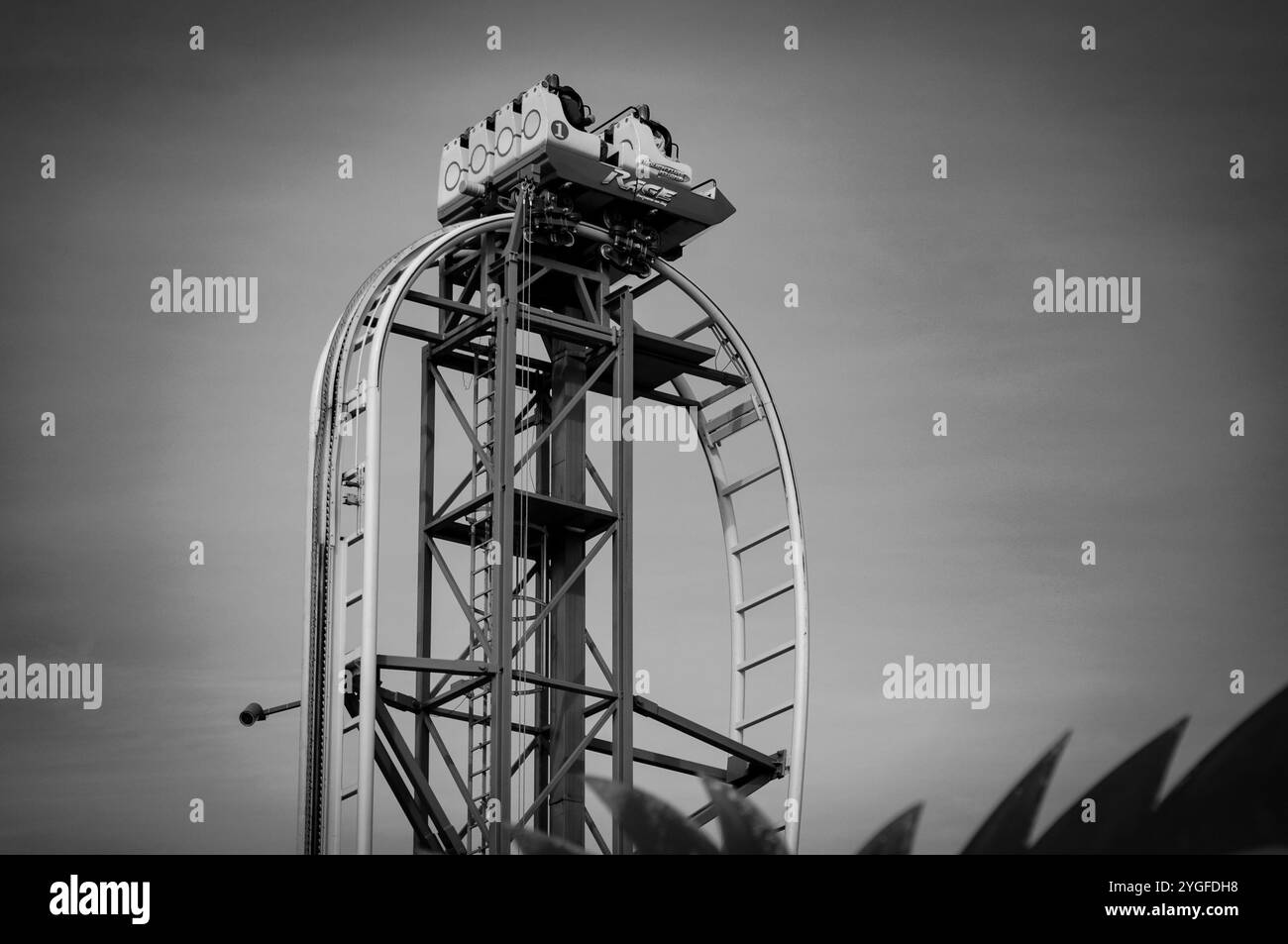 Roller coaster Black and White Stock Photos & Images - Alamy