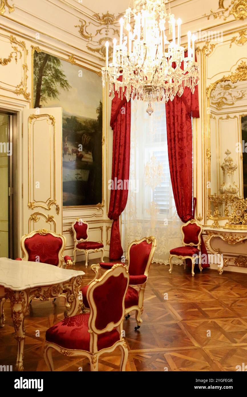 Vienna, Austria - October 6 2024: Lavish Rococo Room at Schönbrunn ...