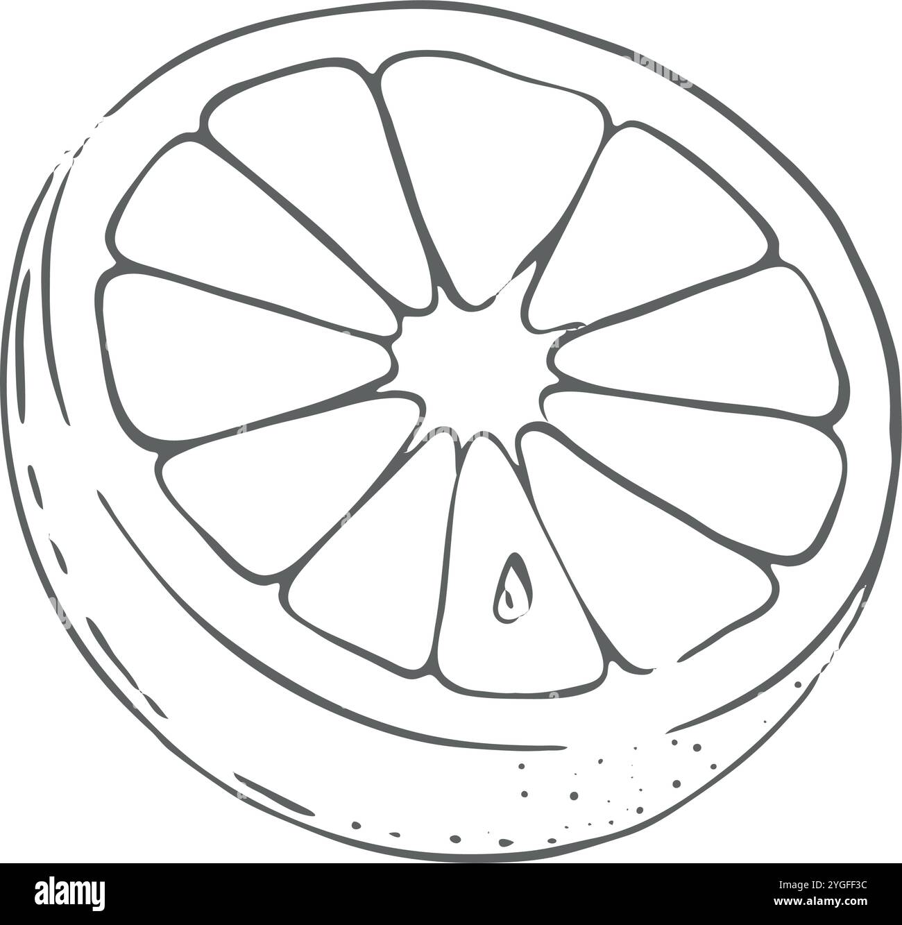 Half tangerine juice Black and White Stock Photos & Images - Alamy