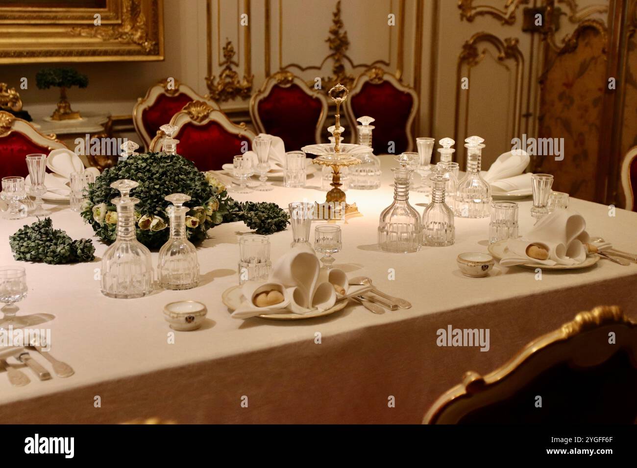 Vienna, Austria - October 6 2024: Elegant Imperial Dining Table Display ...