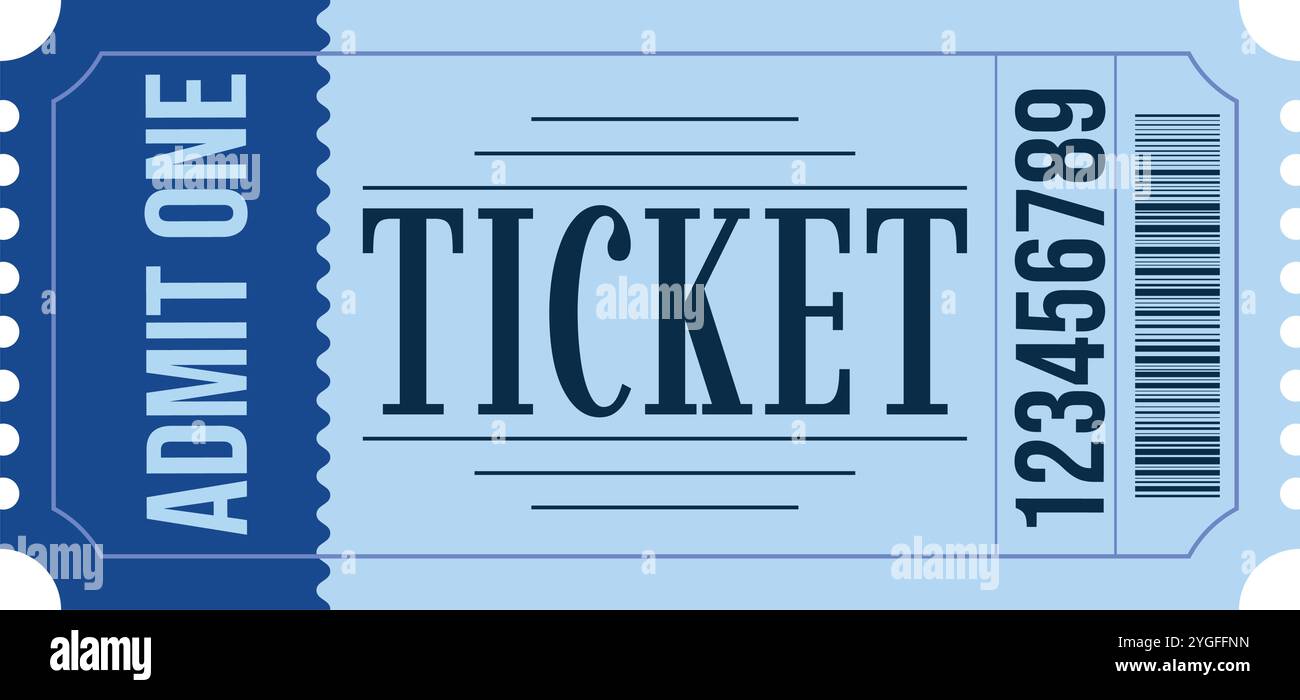 Ticket template for festival, cinema, theater, concert, performance ...