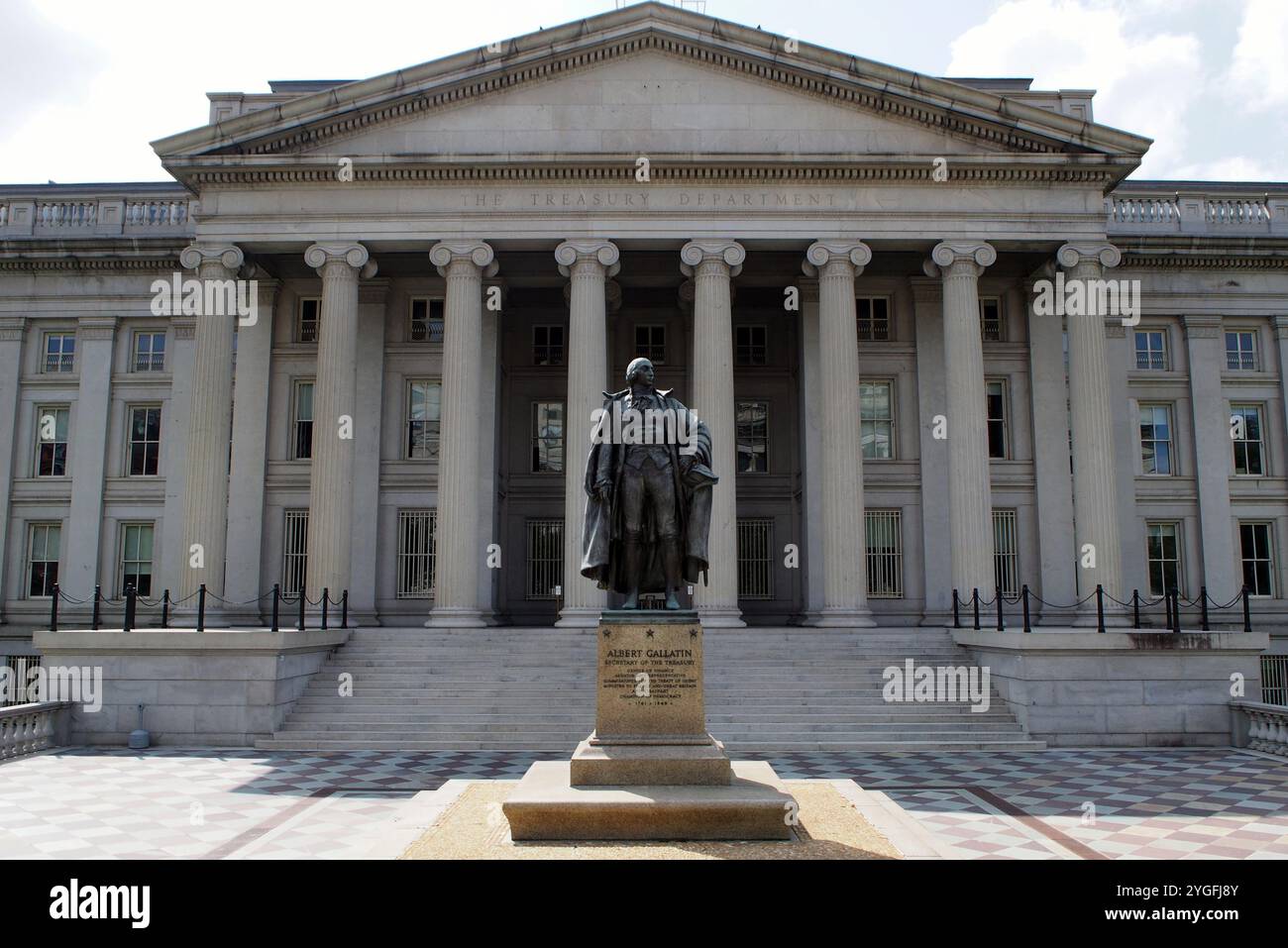 Statue of Albert Gallatin, by James Earle Fraser, in front of the ...