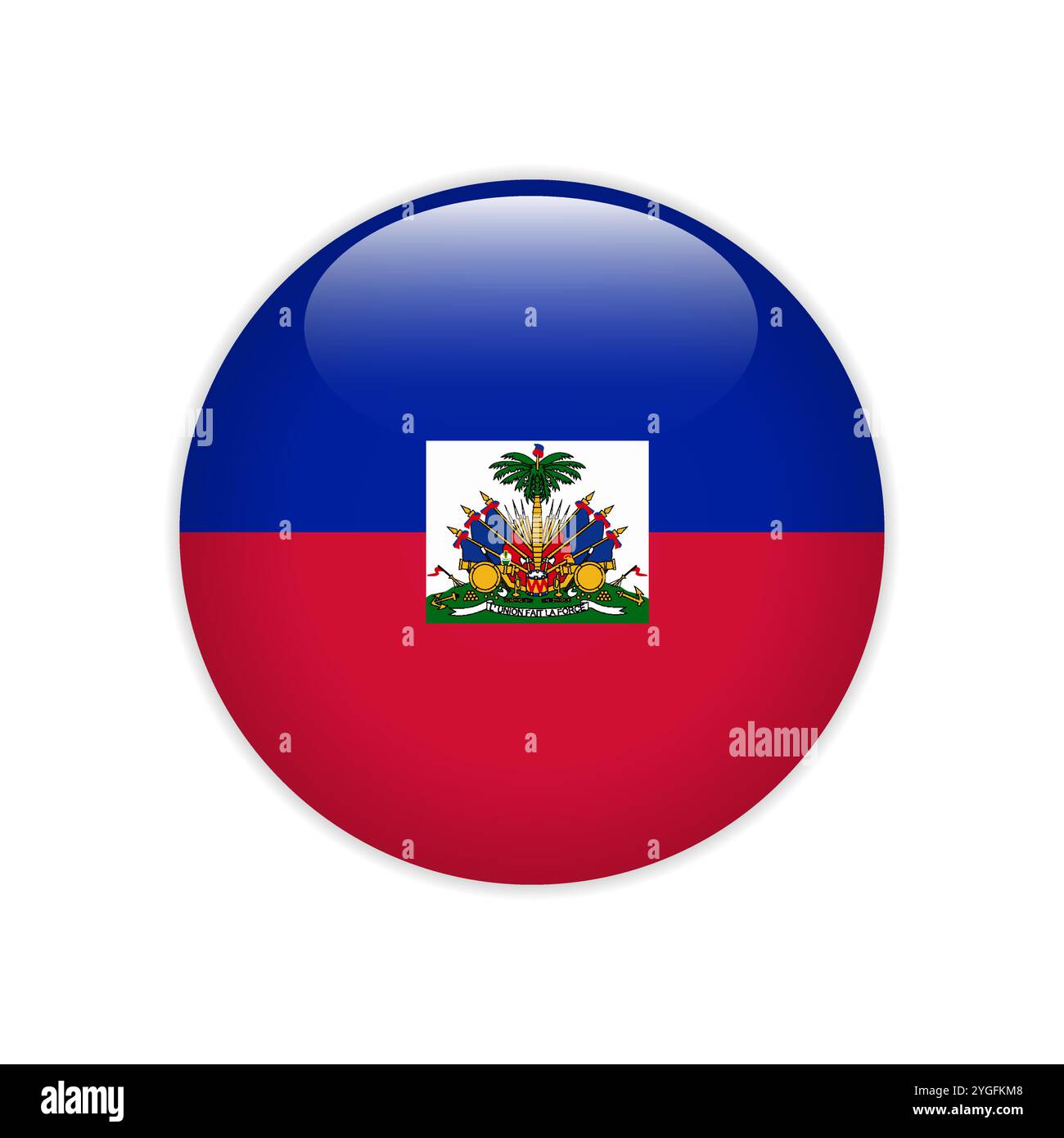 Haiti flag on button Stock Vector Image & Art - Alamy
