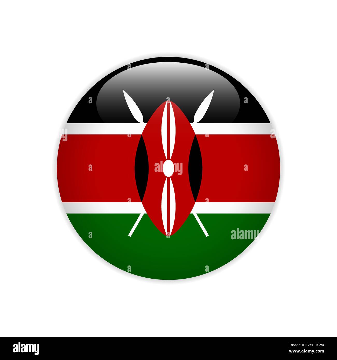 Flag kenya on white Stock Vector Images - Alamy