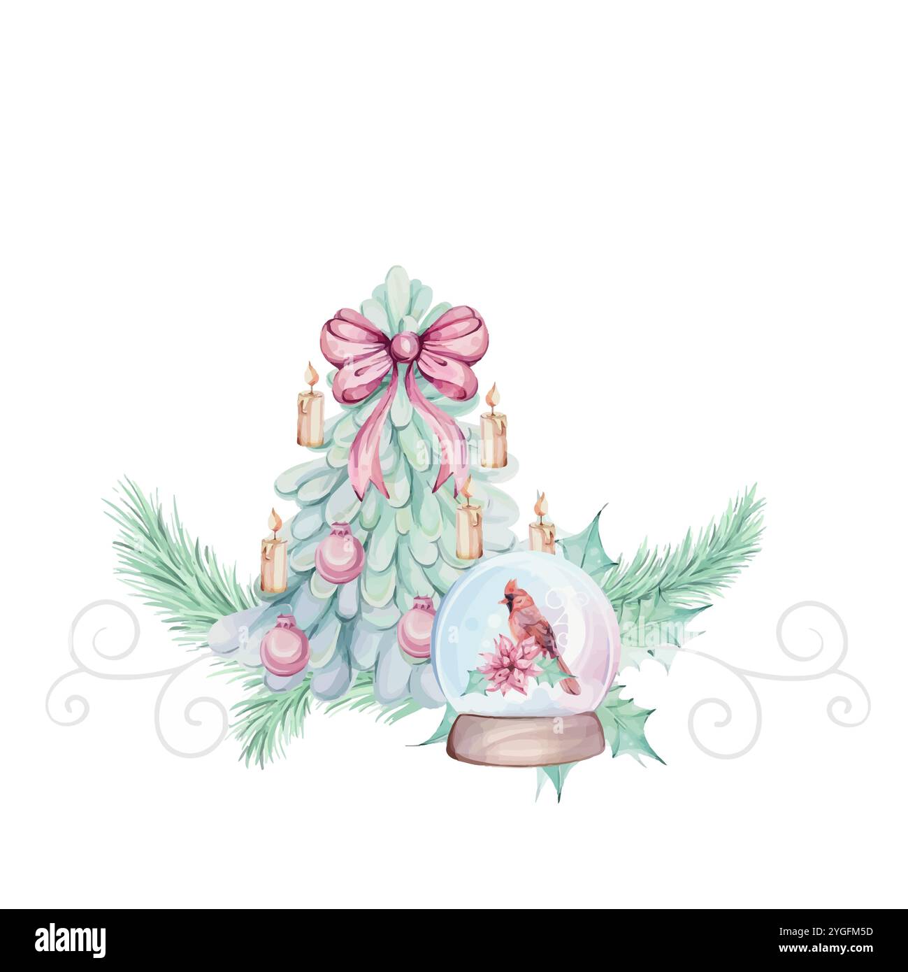 Christmas lantern in glass Stock Vector Images - Alamy