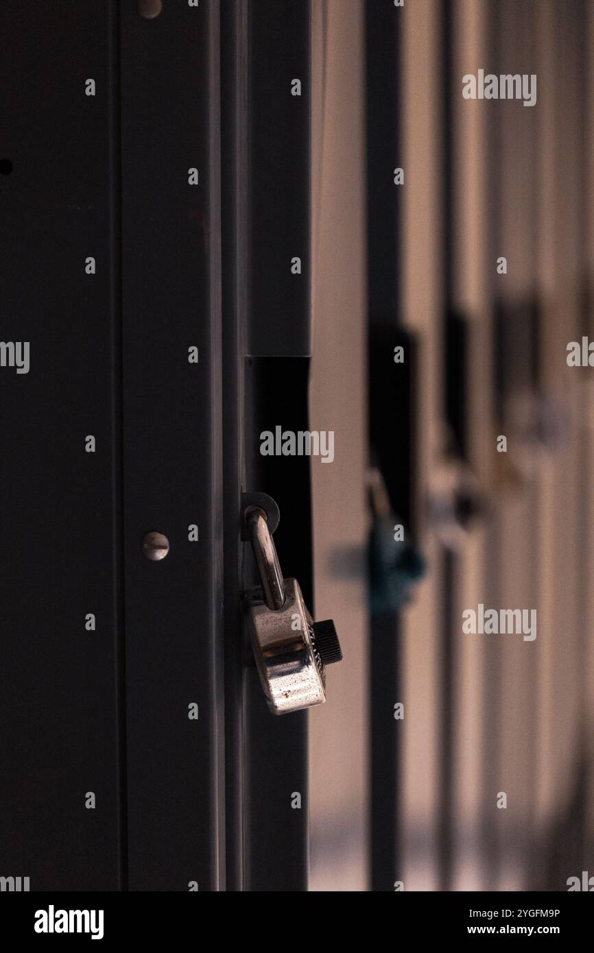 School lockers with locks hi-res stock photography and images - Alamy