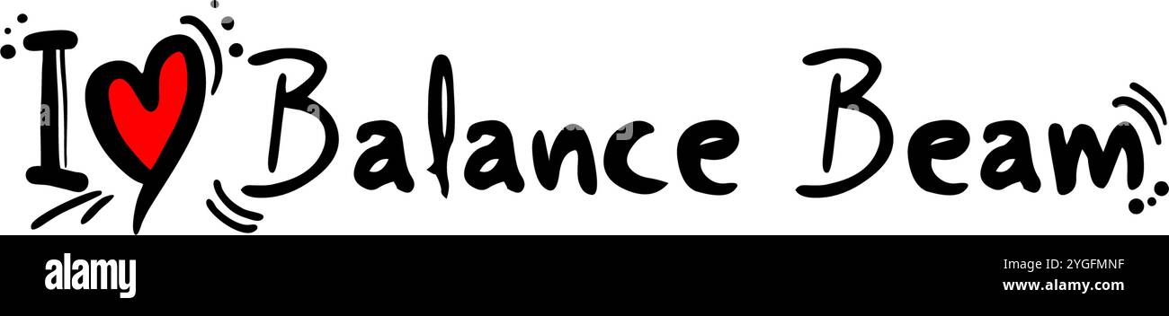 Artistic gymnastics balance beam Stock Vector Images - Alamy