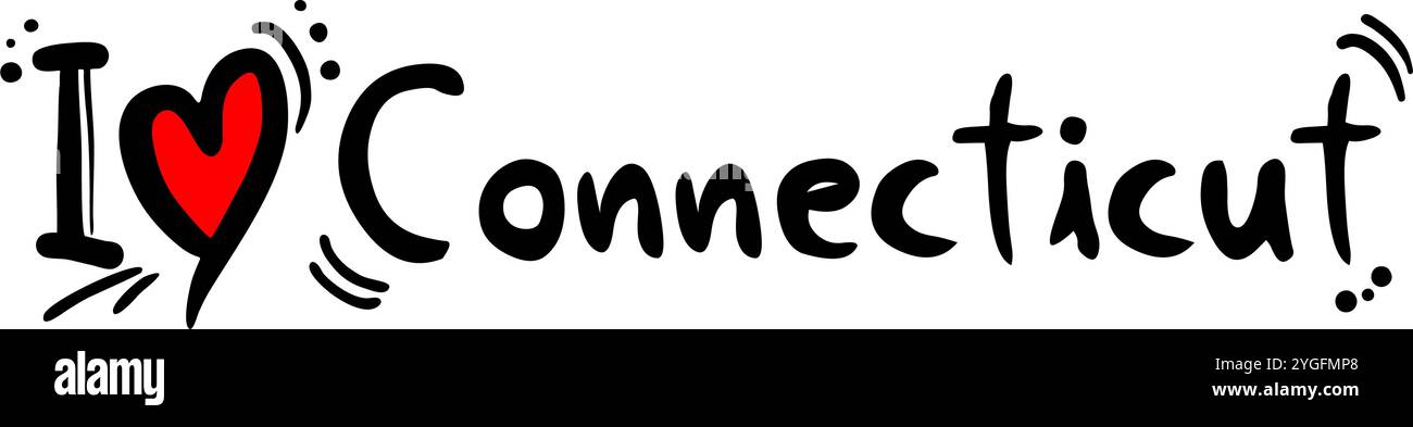 Connecticut love Stock Vector Images - Alamy