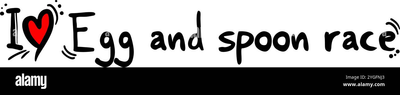 Egg and spoon race love Stock Vector Image & Art - Alamy