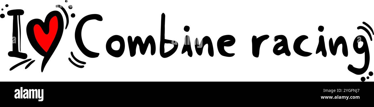 Combine racing love Stock Vector Image & Art - Alamy