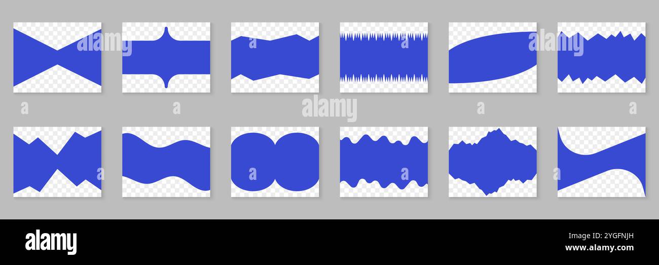 Abstract Geometric Shapes Set. Abstract Separator for Web Page. Curved ...