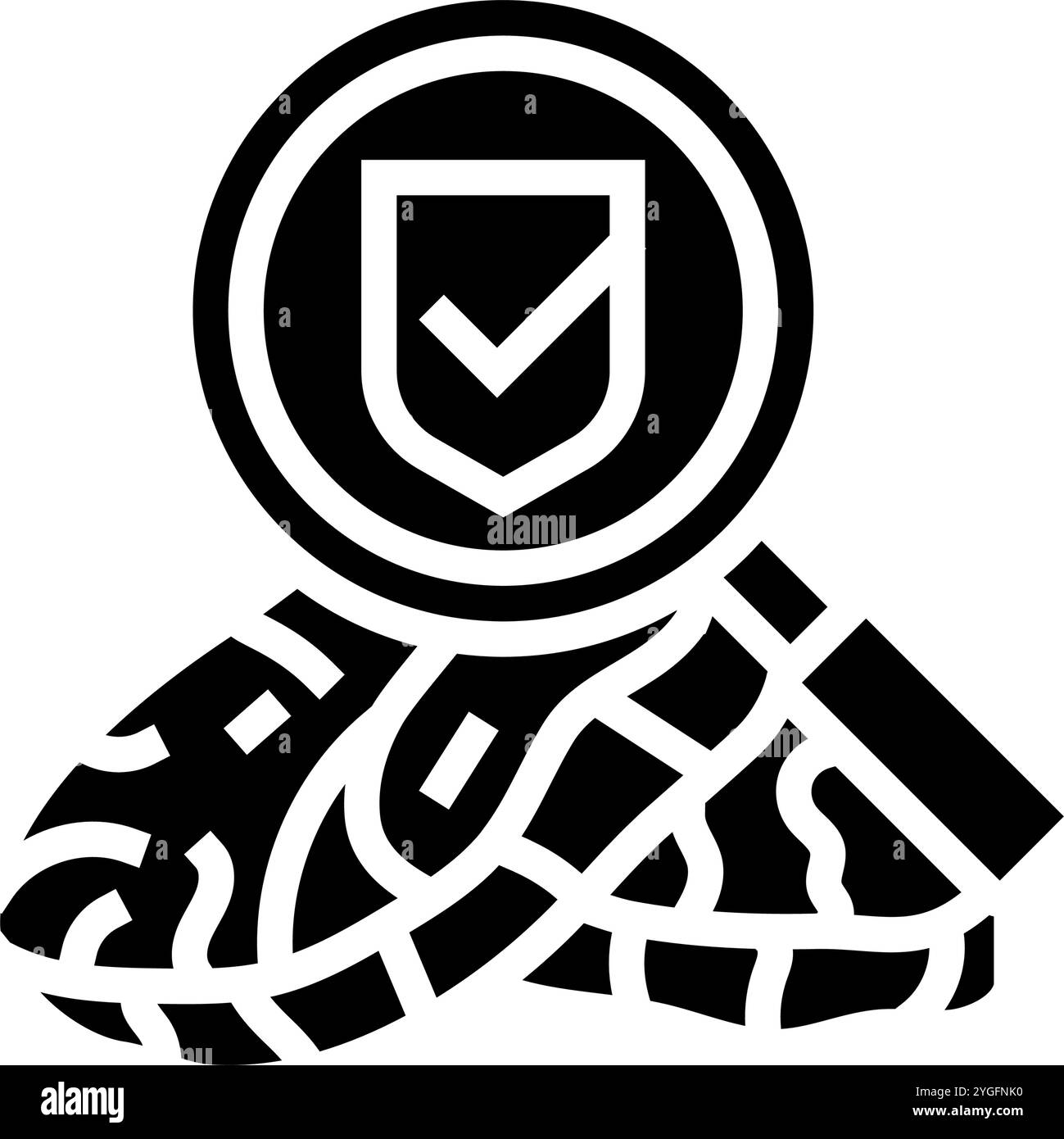 inspection food safety glyph icon vector illustration Stock Vector ...