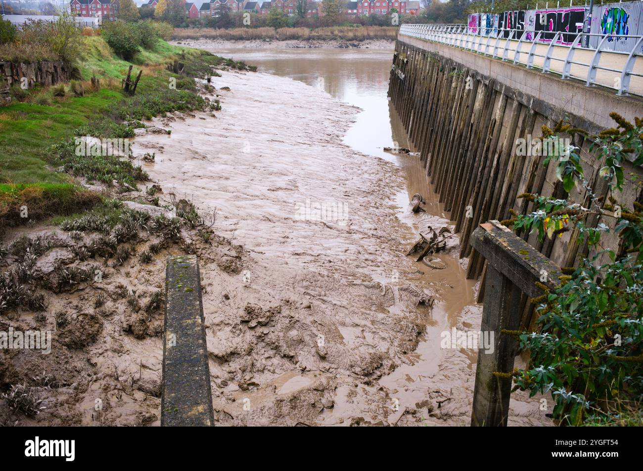 Newports' famous Old dock, Jack's Pill left to rot. With silt and mud ...