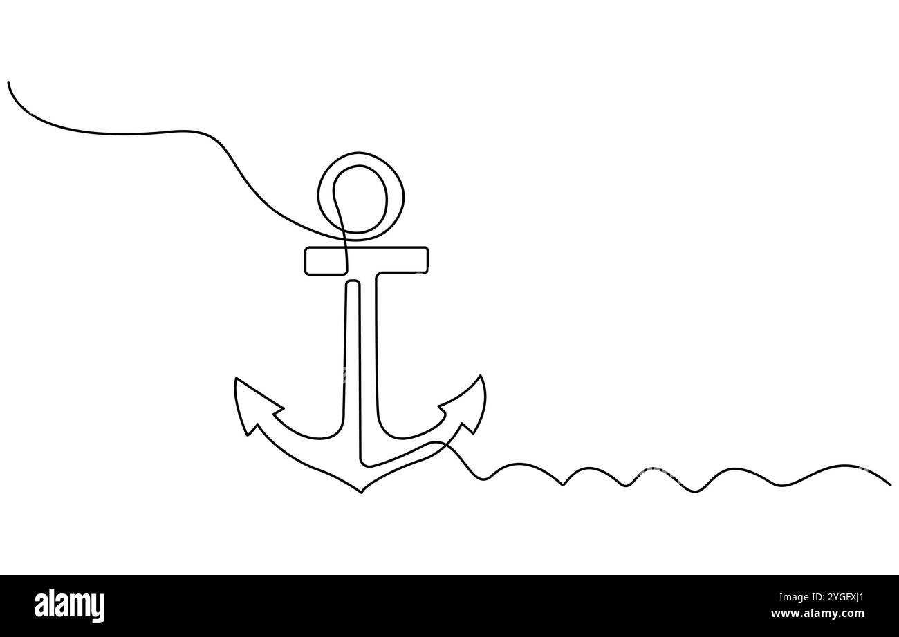 Nautical ship anchor drawing hi-res stock photography and images - Alamy