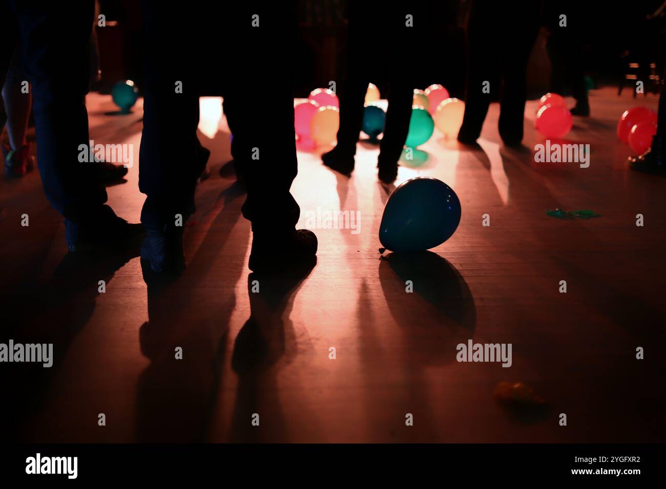 High School Dance Party Prom Reunion Teenagers Concert Silhouette and ...