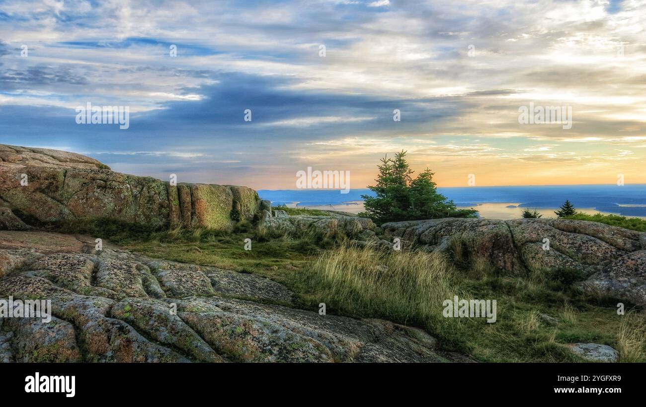Cadillac Mountain Sunrise Maine Acadia National Park Frenchman Bay ...