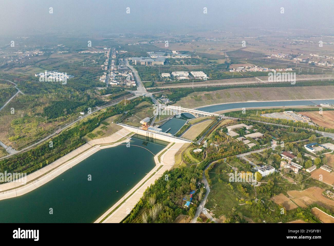 Zhengzhou. 29th Oct, 2024. An aerial drone photo taken on Oct. 29, 2024 ...