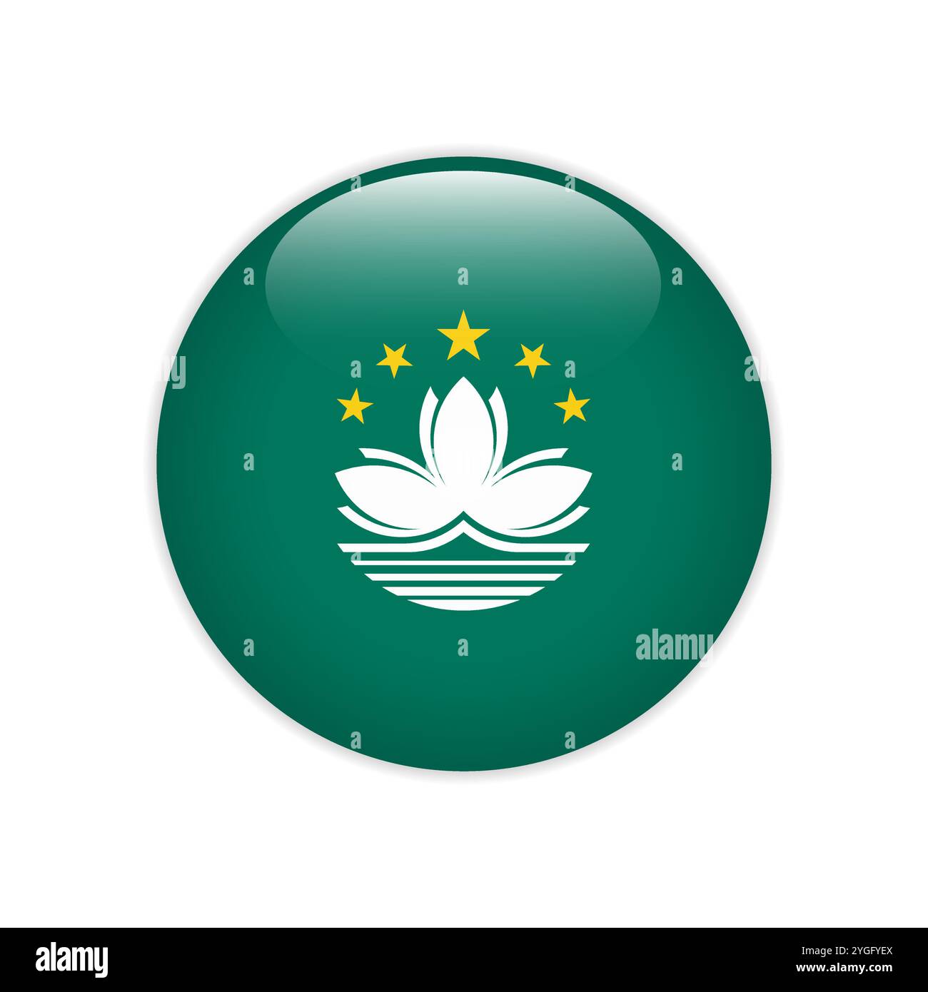 Macau flag on button Stock Vector Image & Art - Alamy