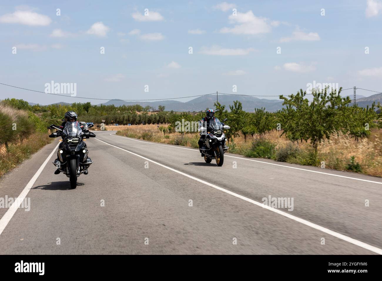 Riding a motorcycle on the highway Stock Photo - Alamy