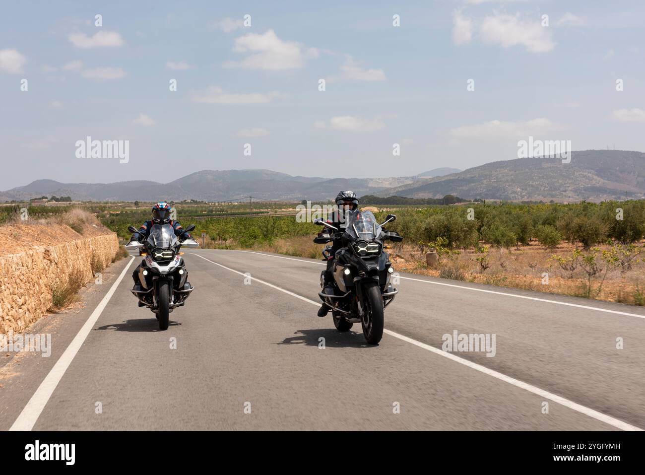 Riding a motorcycle on the highway Stock Photo - Alamy